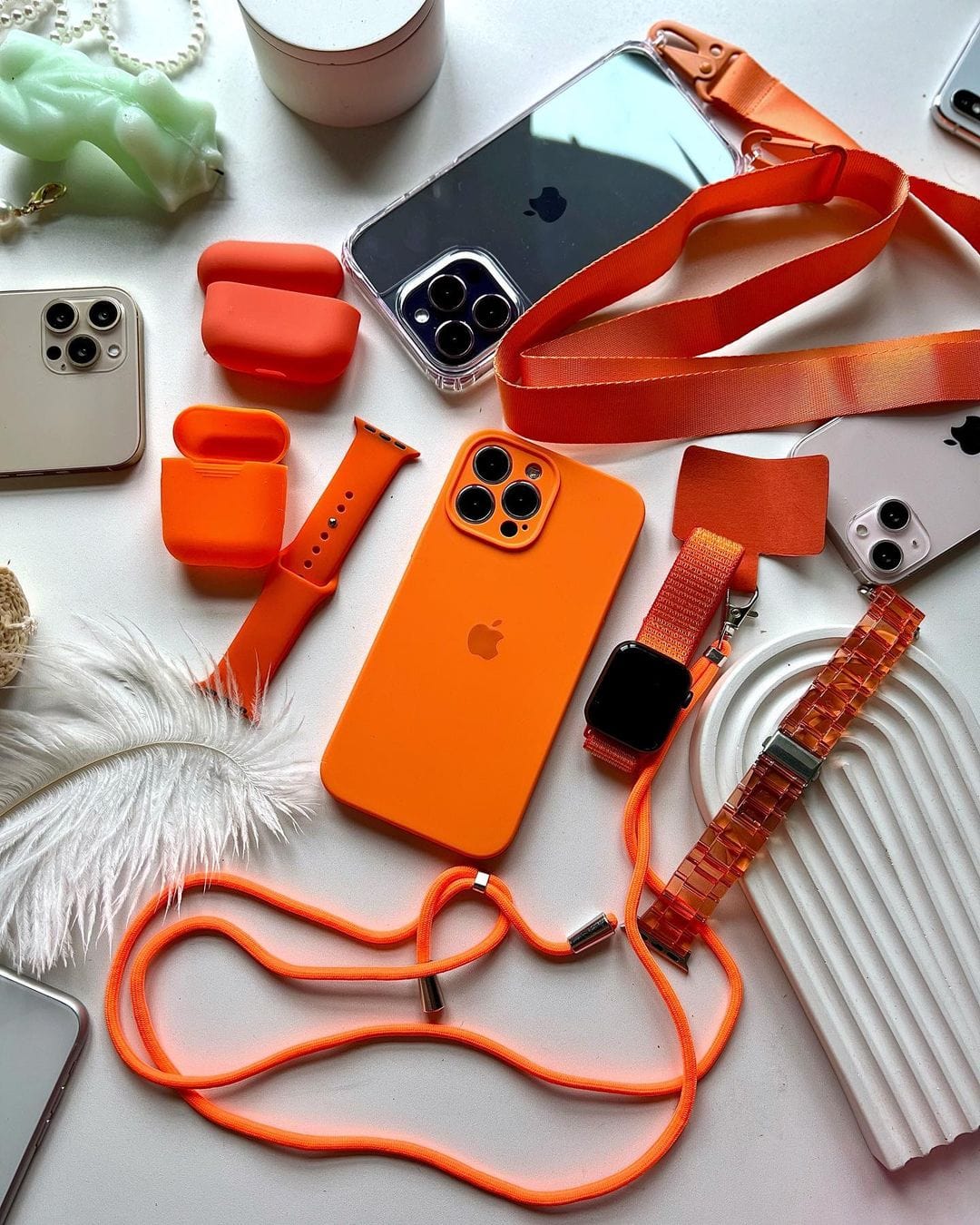 iPhone Camera Protection Silicone Case (Orange) – Vogueen