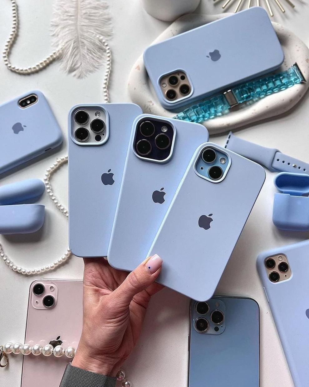 iPhone Silicone Case (Sky Blue) - Vogueen Premium iPhone Cases