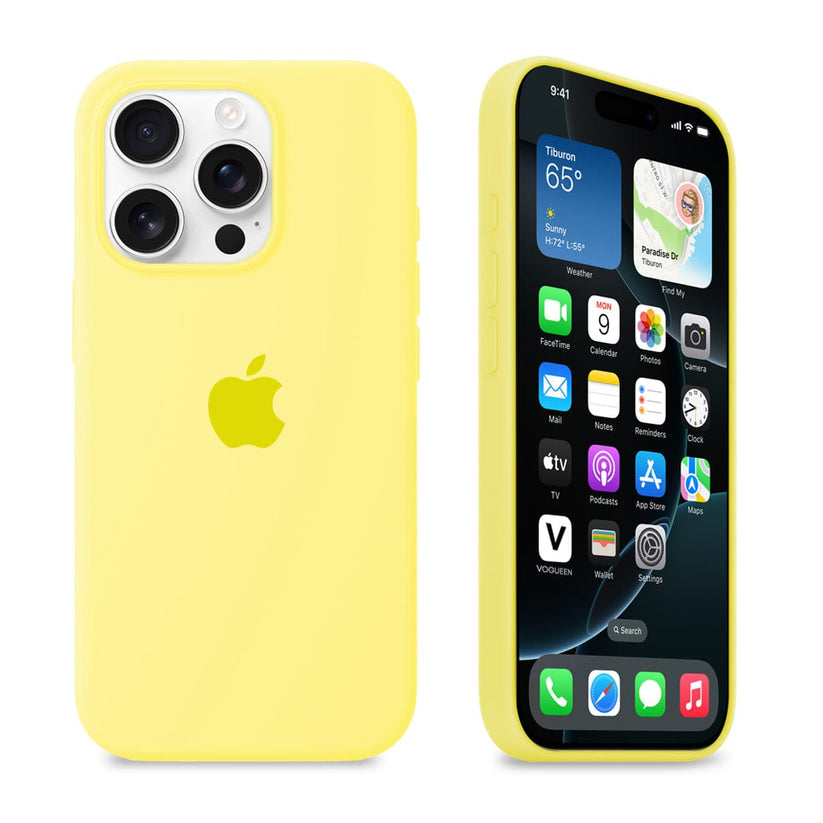 iPhone Silicone Case (Flash Yellow) - Vogueen Premium iPhone Cases