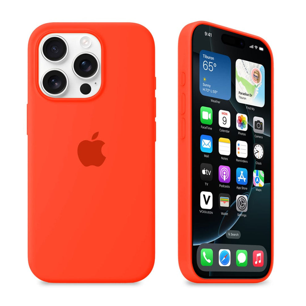 iPhone Silicone Case (Orange) - Vogueen Premium iPhone Cases