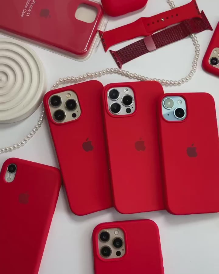 iPhone Silicone Case (Red) - Vogueen Premium iPhone Cases