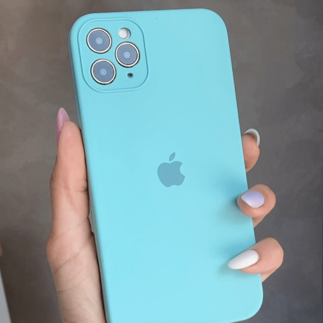 iPhone Silicone Case (Ice Sea Blue)