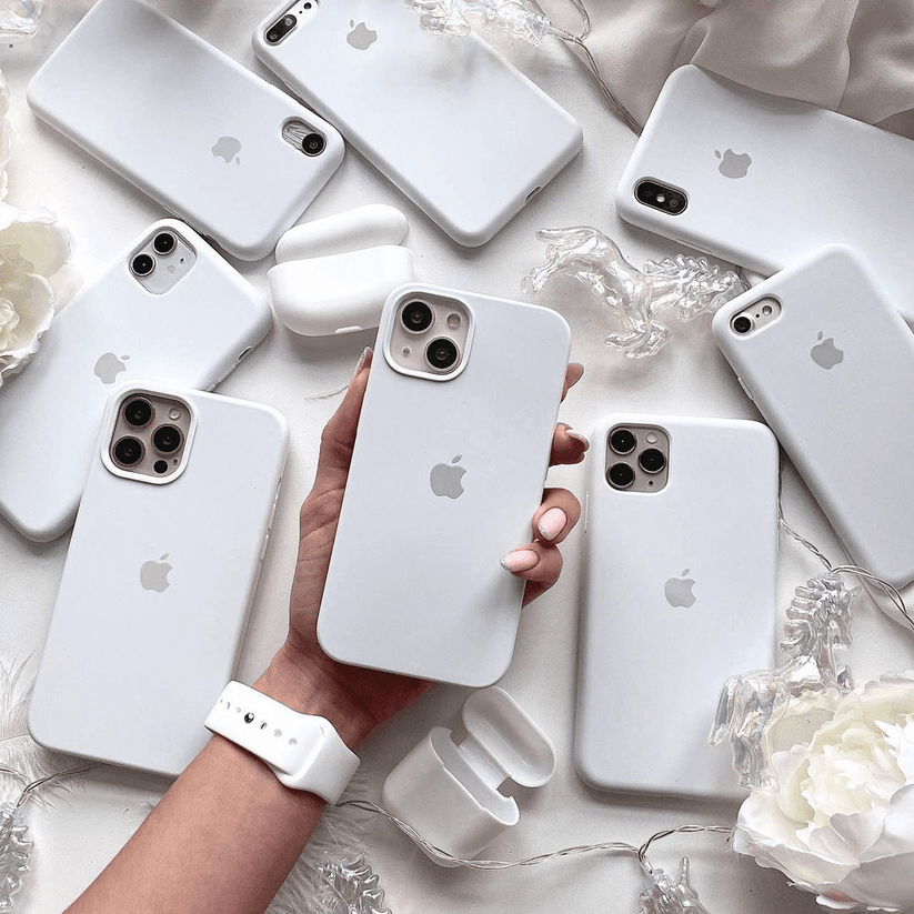 iPhone Silicone Case (White) - Vogueen Premium iPhone Cases