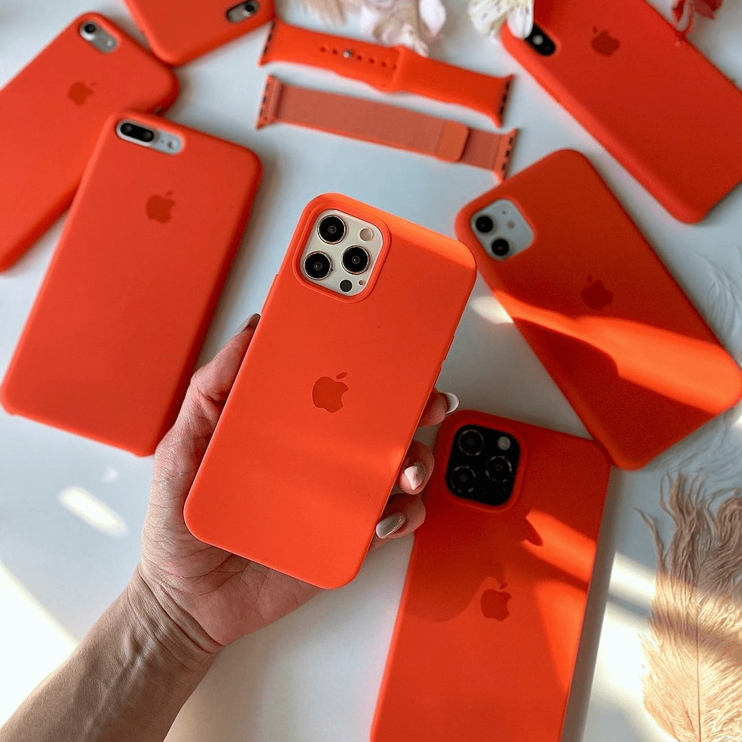 iPhone Silicone Case (Orange) - Vogueen Premium iPhone Cases
