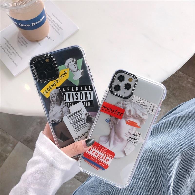 Luxury Art Letter Label iPhone Case – Vogueen