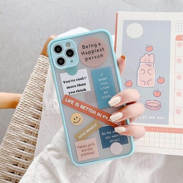 Cute Label Words iPhone Case – Vogueen