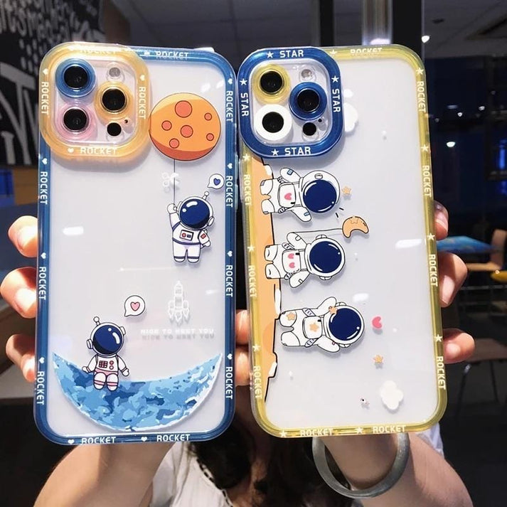 Shockproof Cartoon Astronaut iPhone Case – Vogueen