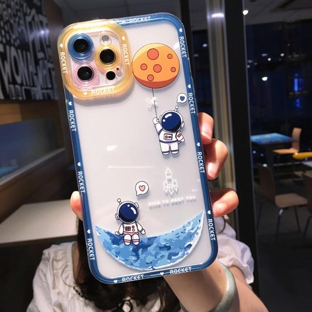 Shockproof Cartoon Astronaut iPhone Case – Vogueen